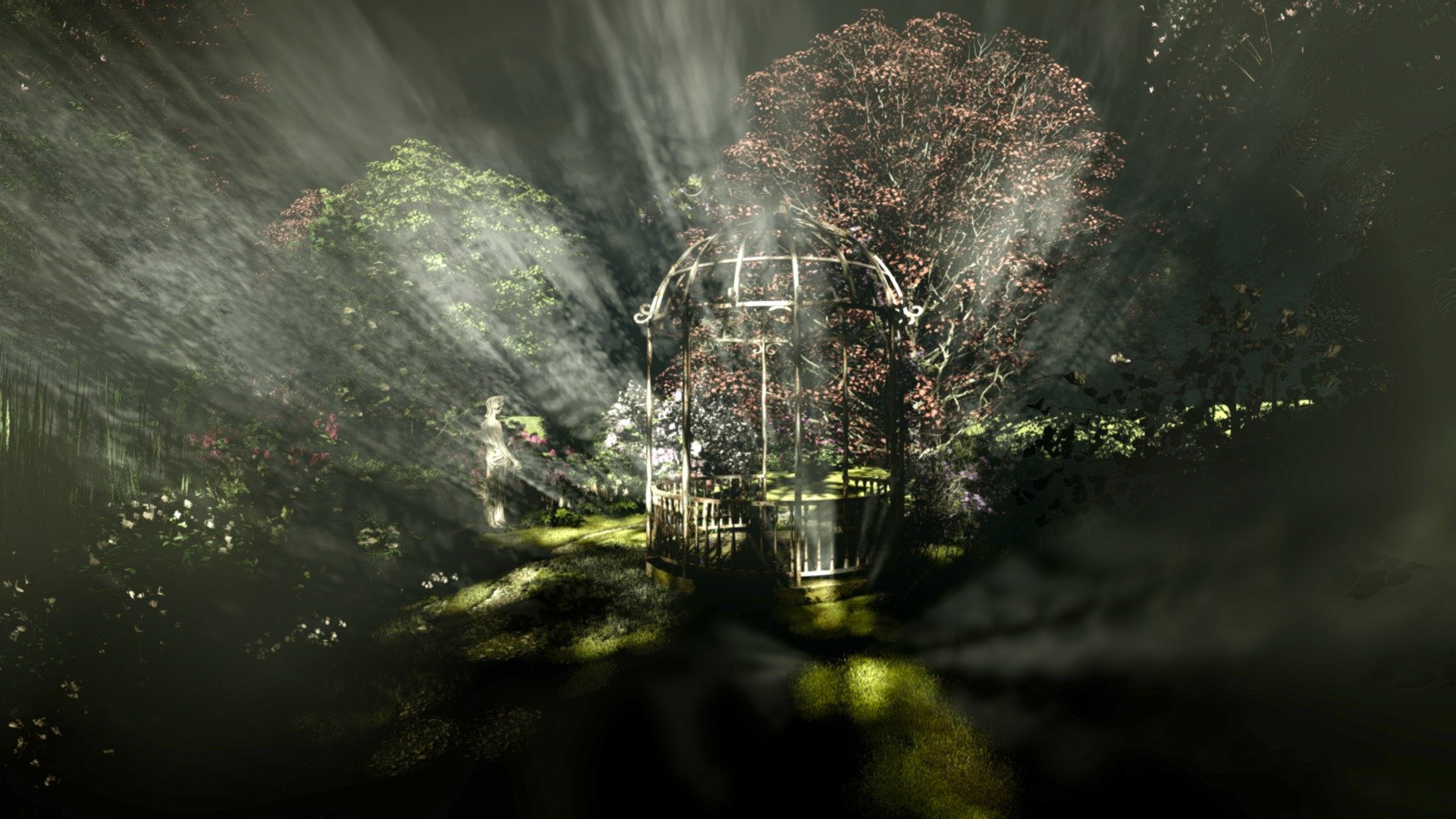 HDRI - SKY BOX 8K - EVENING GARDEN LIGHT THROUGH - Buy Royalty Free 3D ...