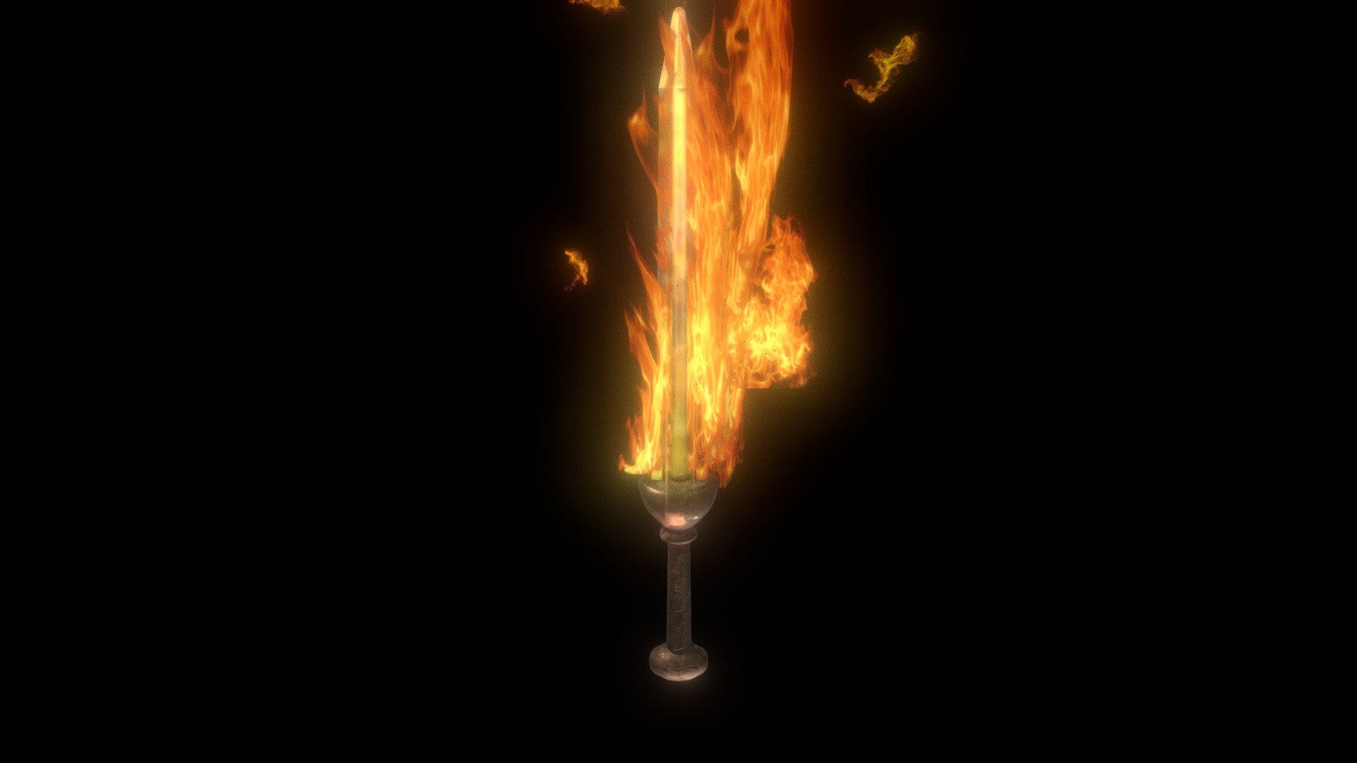 Flaming sword (Aziraphale / Good Omens) - Download Free 3D model by ...