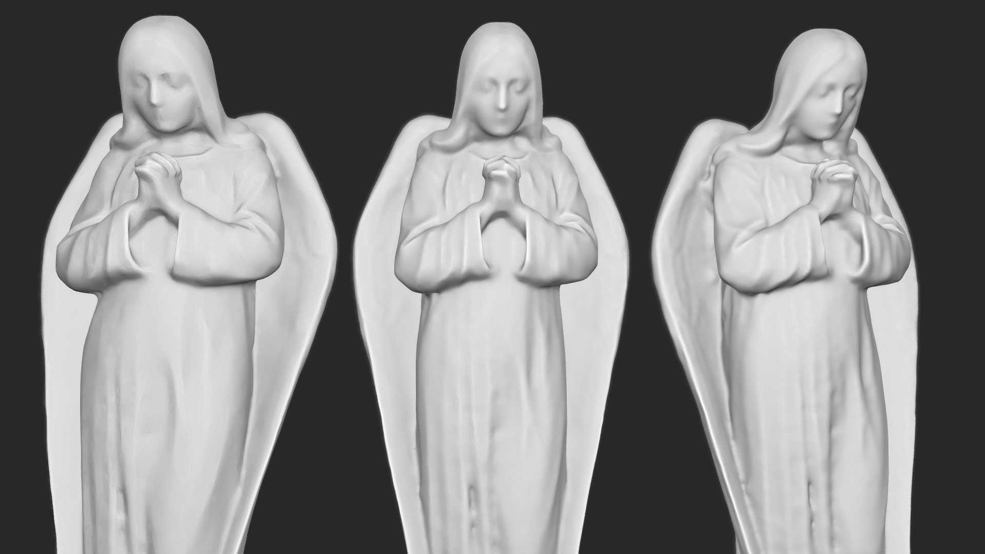Angel Figurine - 3D Printable - Buy Royalty Free 3D model by GamePoly ...