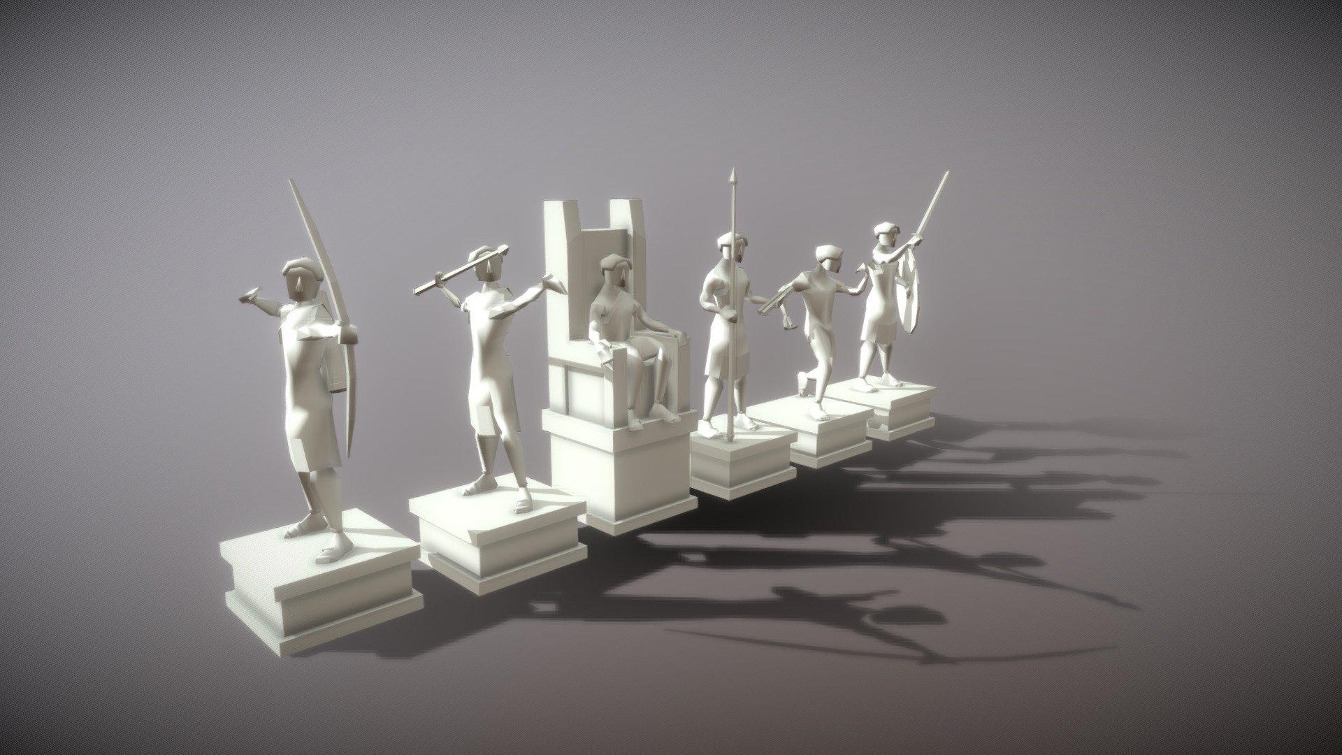 Ancient Greek Statues 'Hellenistic' Pack - Buy Royalty Free 3D model by ...