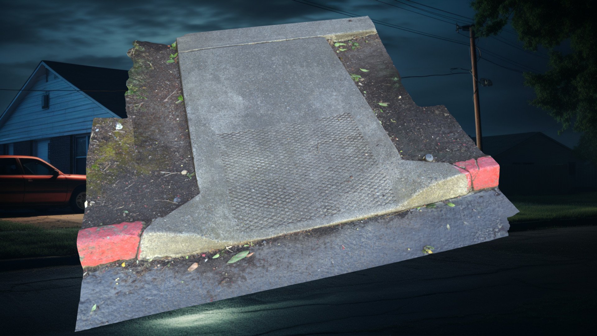 OR Sidewalk Ramp - Raw 3D Scan - Buy Royalty Free 3D model by Eve Bat ...