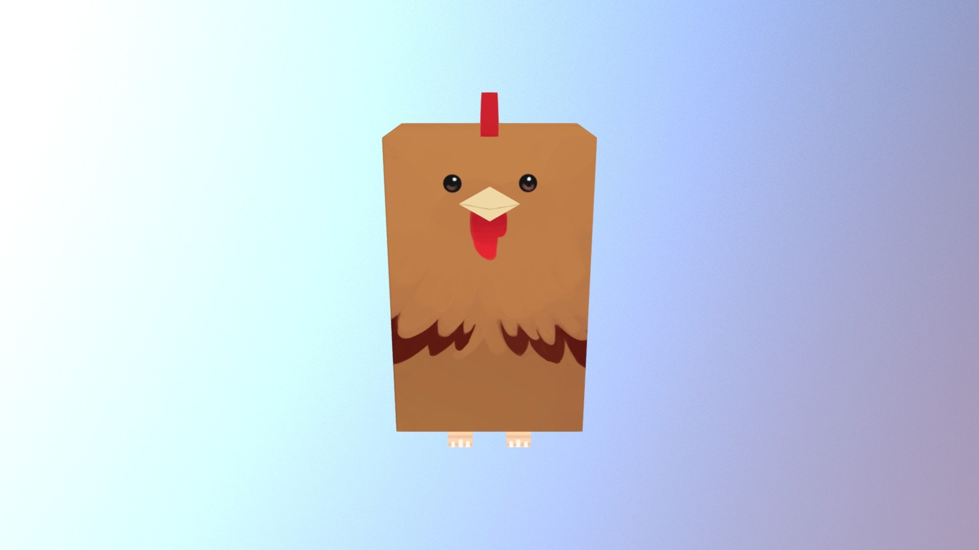 Cube Chicken - 3D model by thebome [3d45c31] - Sketchfab