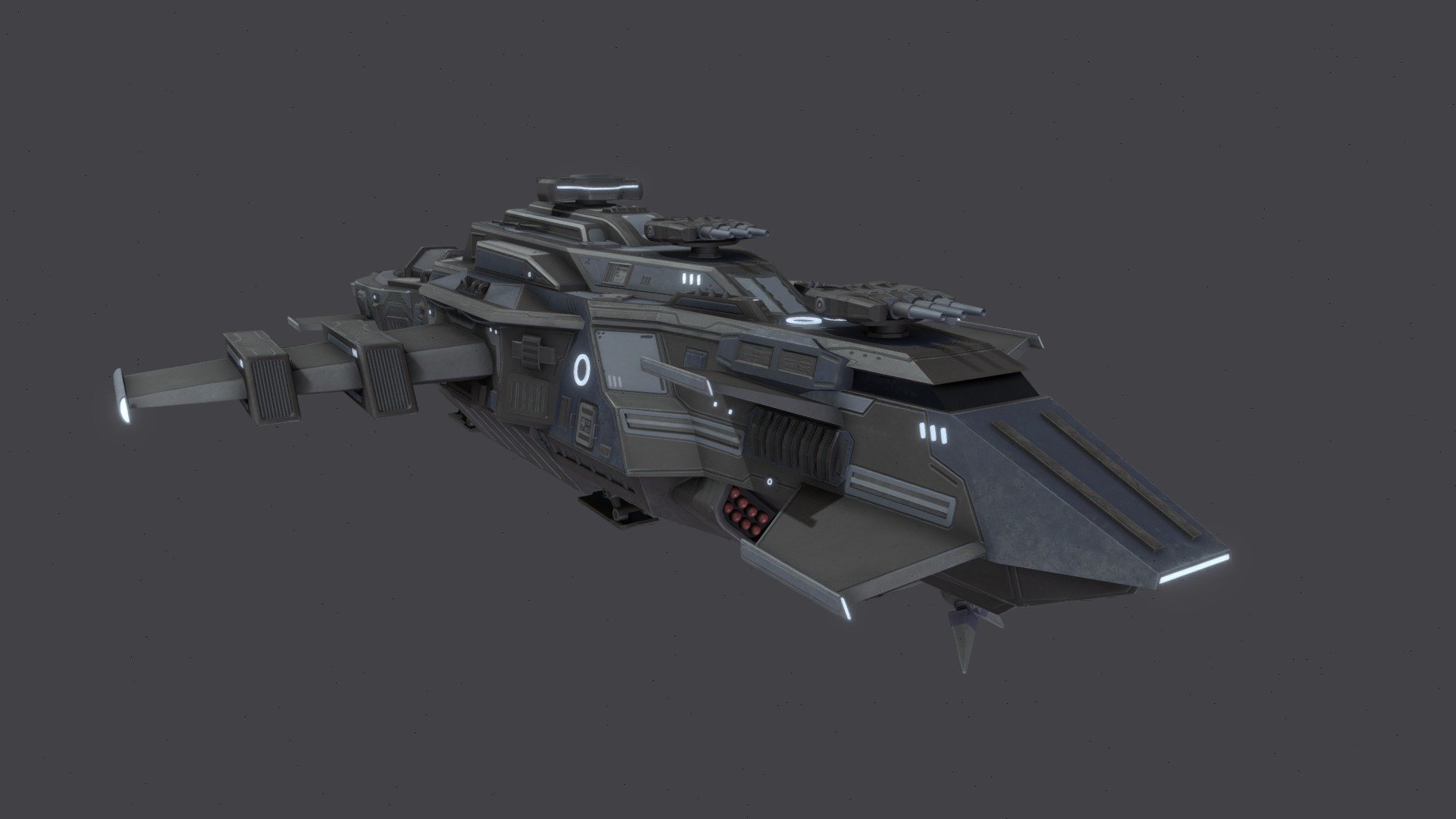 Spaceship "Sentinel-7" - 3D model by MajestiX (@ARSik474) [3d47cc8 ...