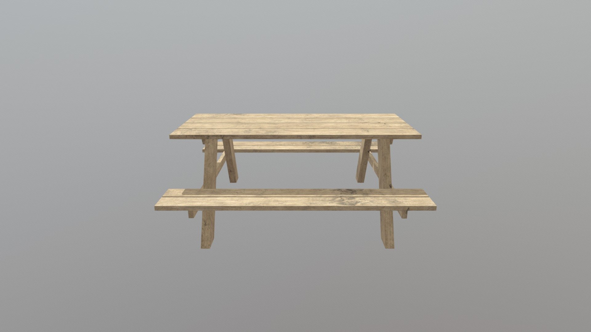 Wooden Park Table - 3D model by Chad Green (@WhimzE) [3d48871] - Sketchfab