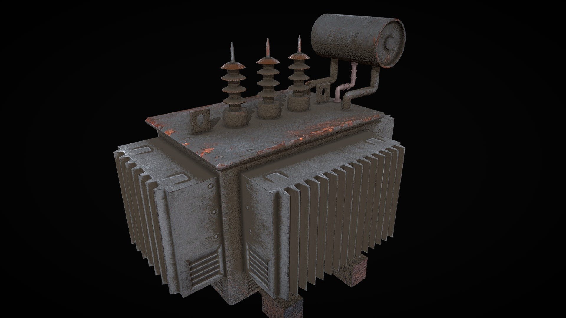 Power transformer Building roof top Electricity - Download Free 3D ...