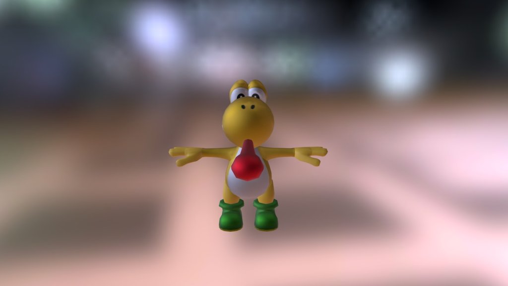 yellow Yoshi - Download Free 3D model by akennedy007 [3d4f51d] - Sketchfab
