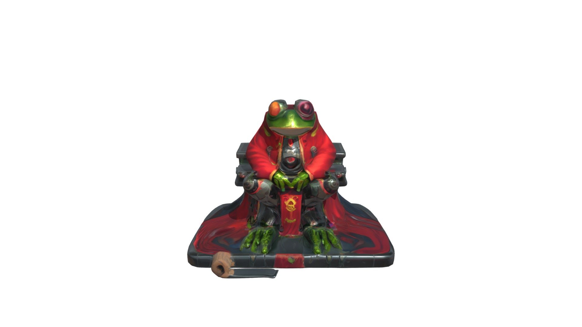 Robotic frog wearing a futuristic suit with mec - 3D model by Turisas_V ...