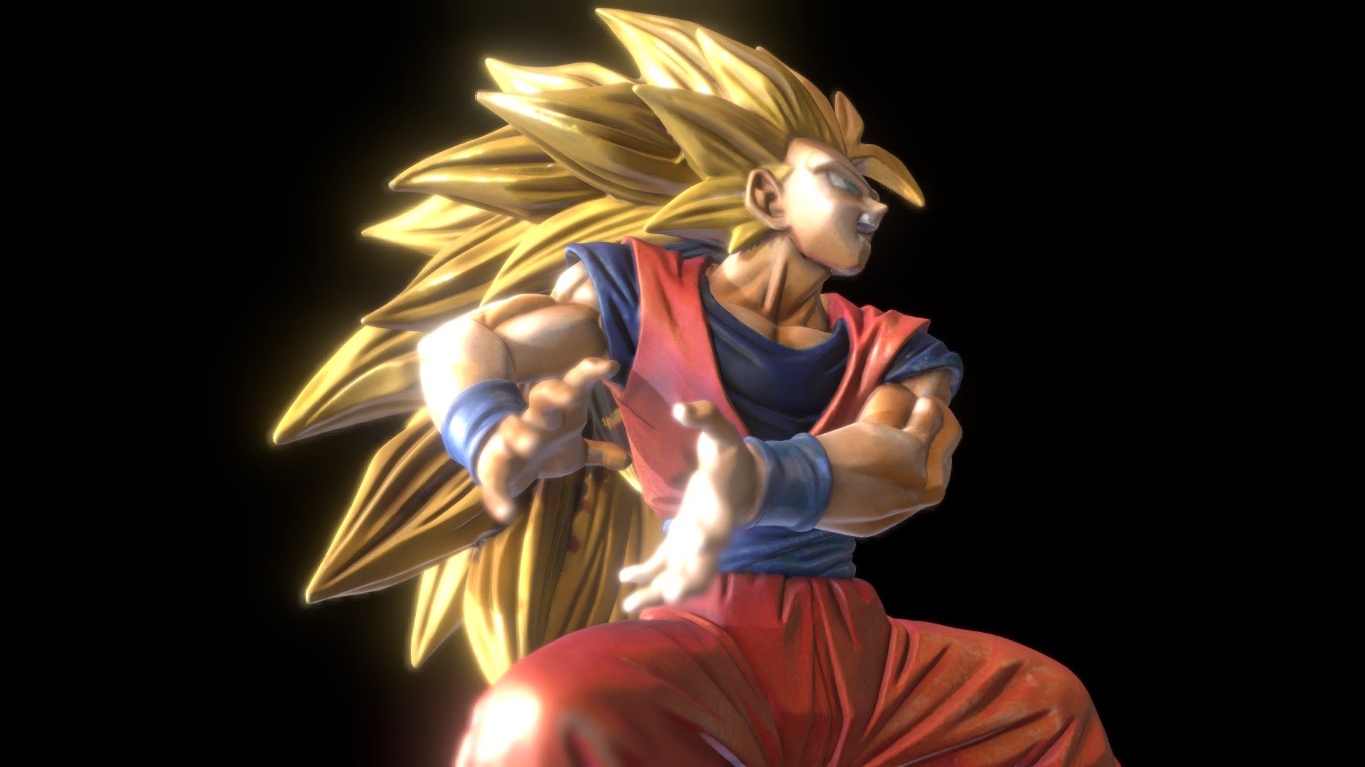 Goku SuperSaiyan3 - 3D model by AKIN (@artaru0660) [3d55fe5] - Sketchfab