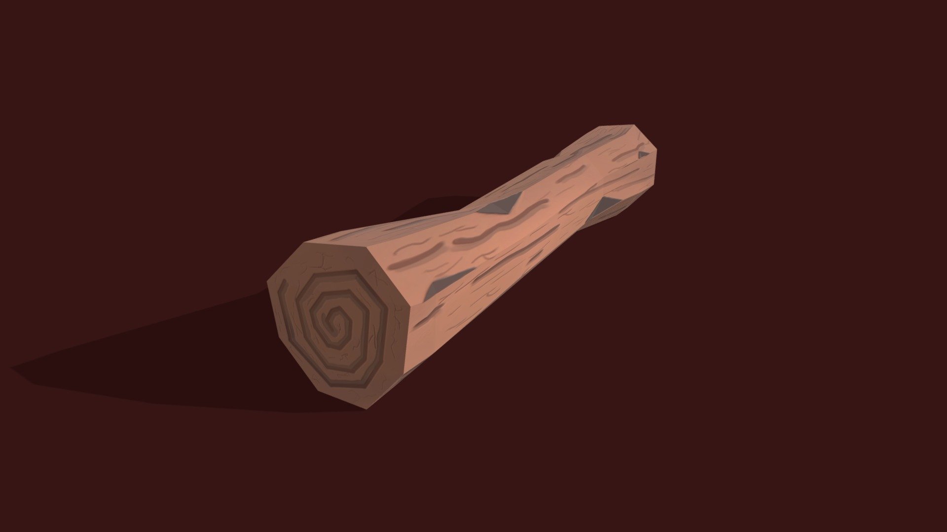 Low Poly Log - Download Free 3D model by Skyborg (@skyfaltus) [3d56939 ...
