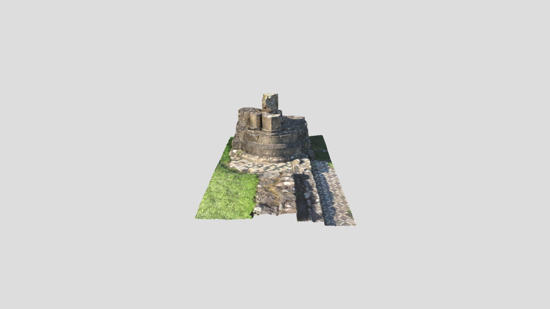 Byland Abbey - Column Base - 3D model by Theodorbc [3d56d37] - Sketchfab