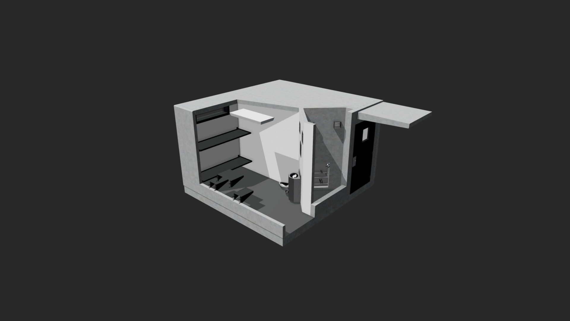 Precast Prison Cell - Front Chase - 3D model by Oldcastle ...