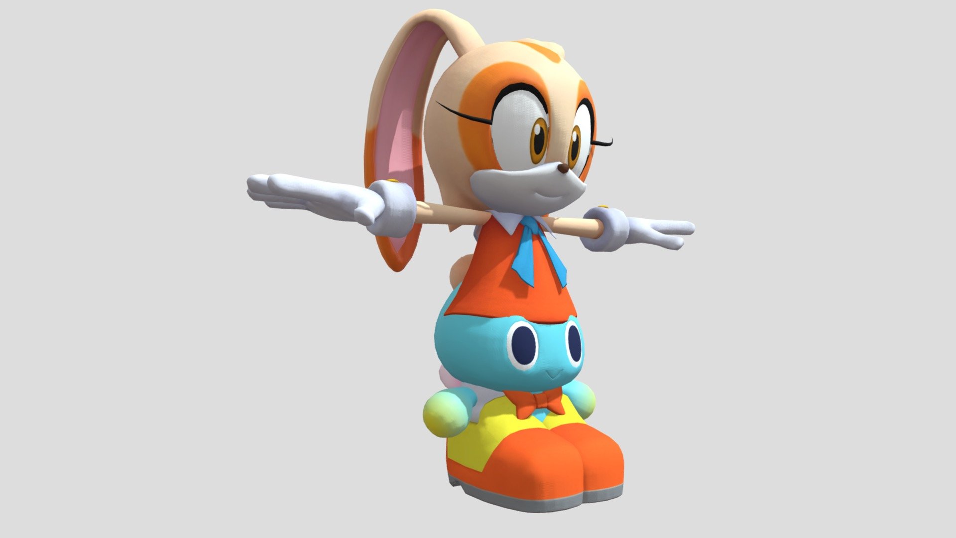 (FBX VERSION) sonic-eclipse-cream-&-cheese - Download Free 3D model by ...