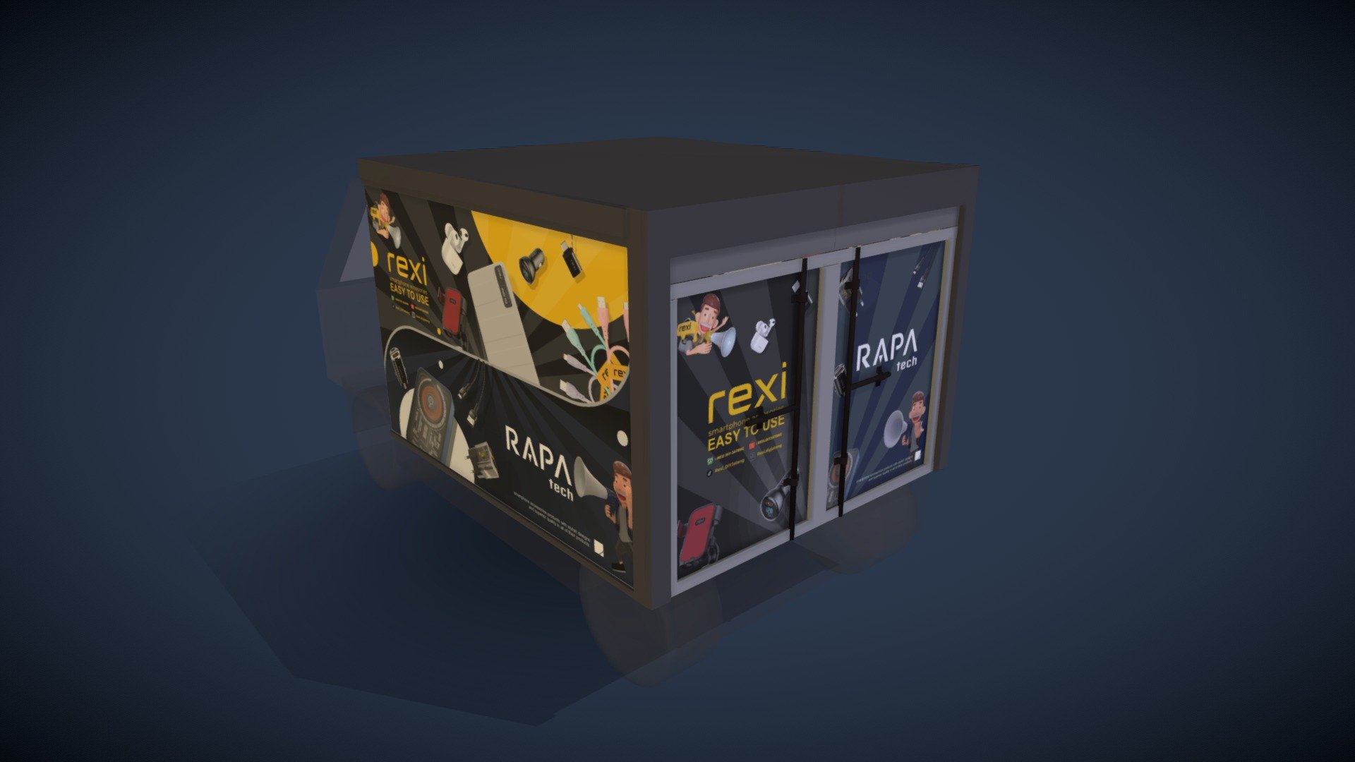 Truck Box Design - Download Free 3D model by numiteg [3d5f6d9] - Sketchfab