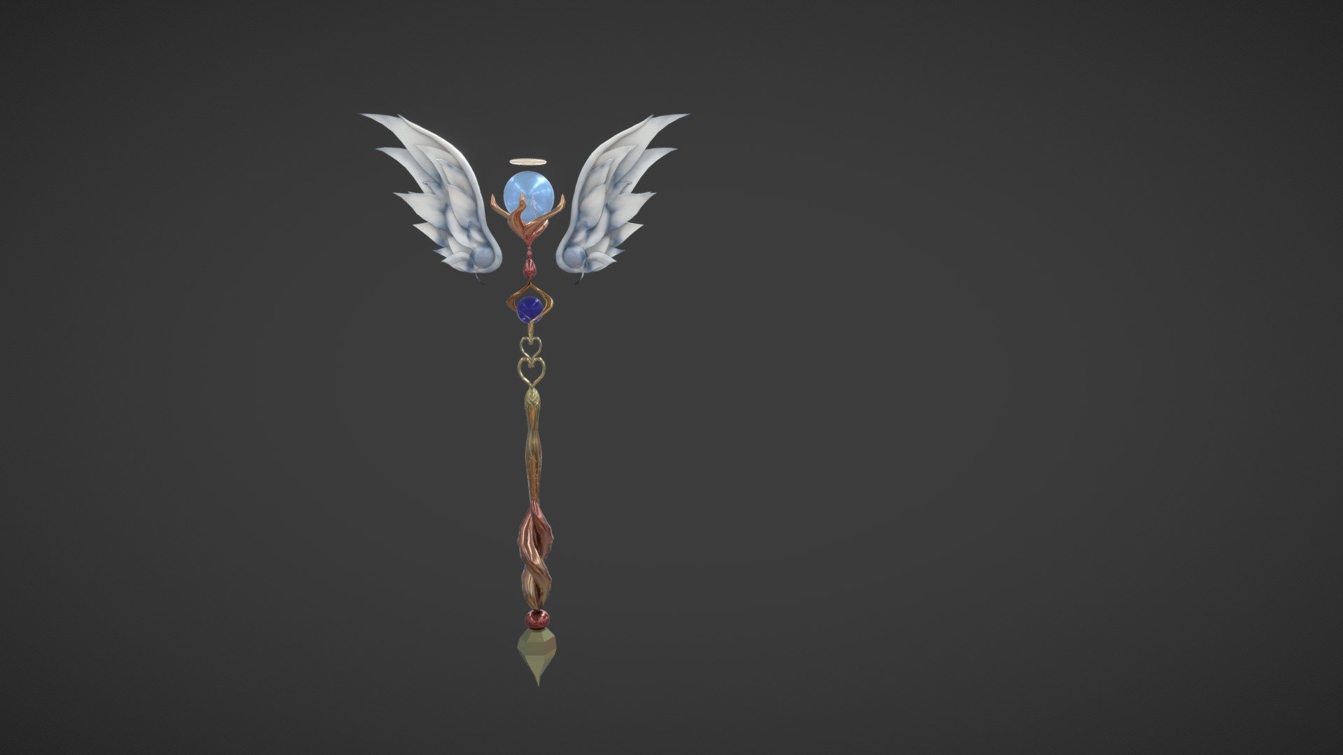 Angelic Staff Wand - 3D model by Mini_Emmy [3d602cb] - Sketchfab