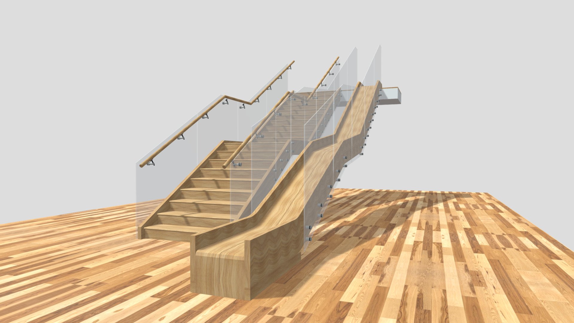 Slide multi-slope 116-in rise 26" wi - 3D model by TopTreadStairways ...