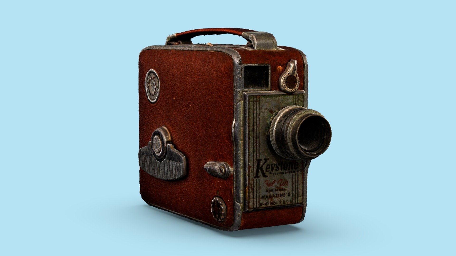 Keystone "Bel Air" 8mm movie Camera + PBR - Buy Royalty Free 3D model ...