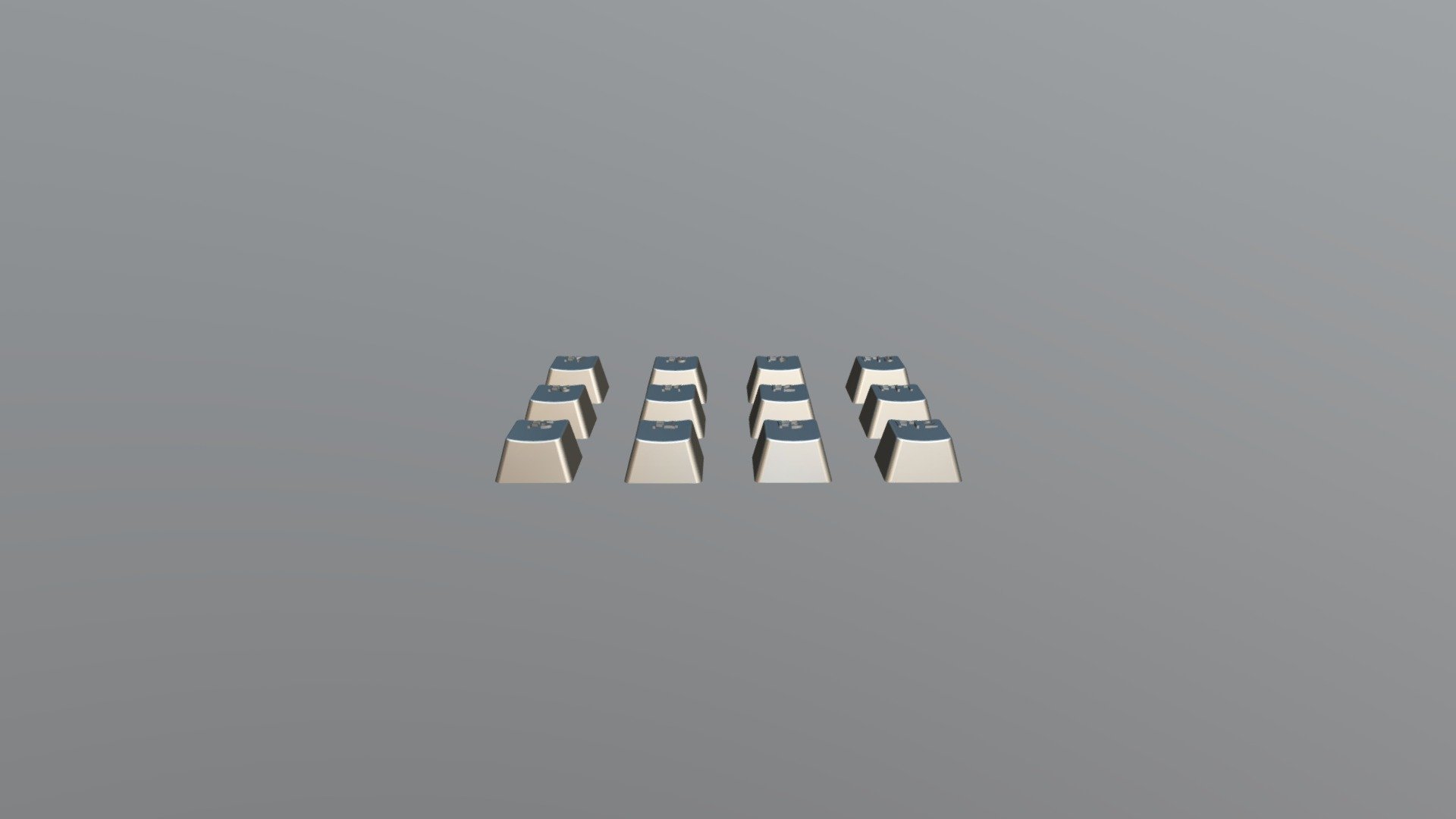 Printable F1-F12 Keycaps - 3D model by These_Guys [3d632f9] - Sketchfab