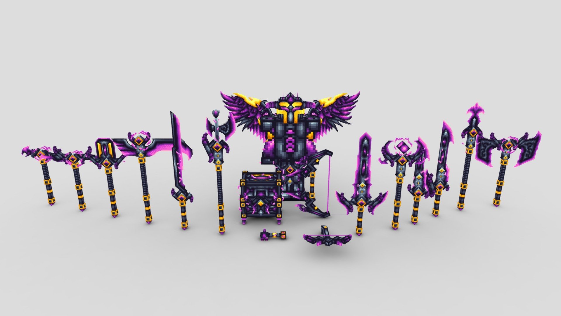 Dark World Animated Weapon & Tool Pack - Buy Royalty Free 3D model by EliteCreatures [3d63af9 ...