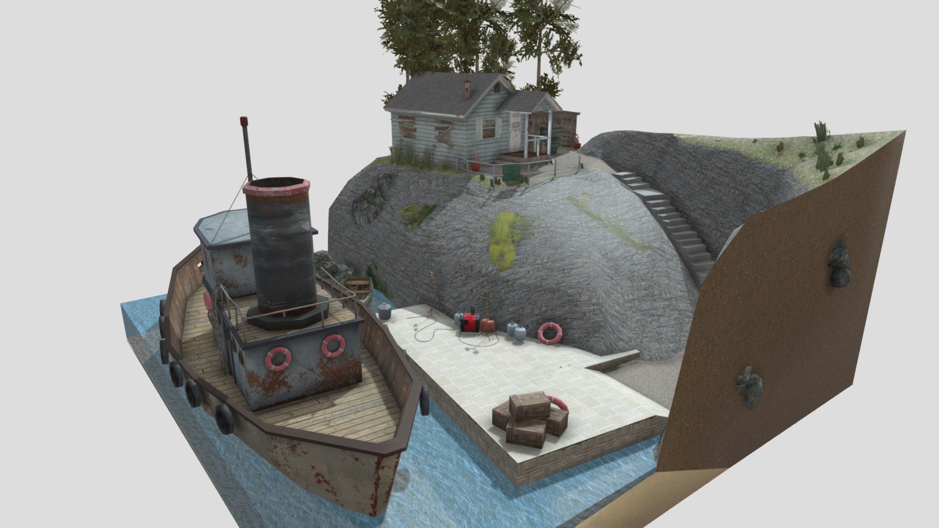 Yanni Serverius - DAE Diorama - By the ocean - Download Free 3D model ...