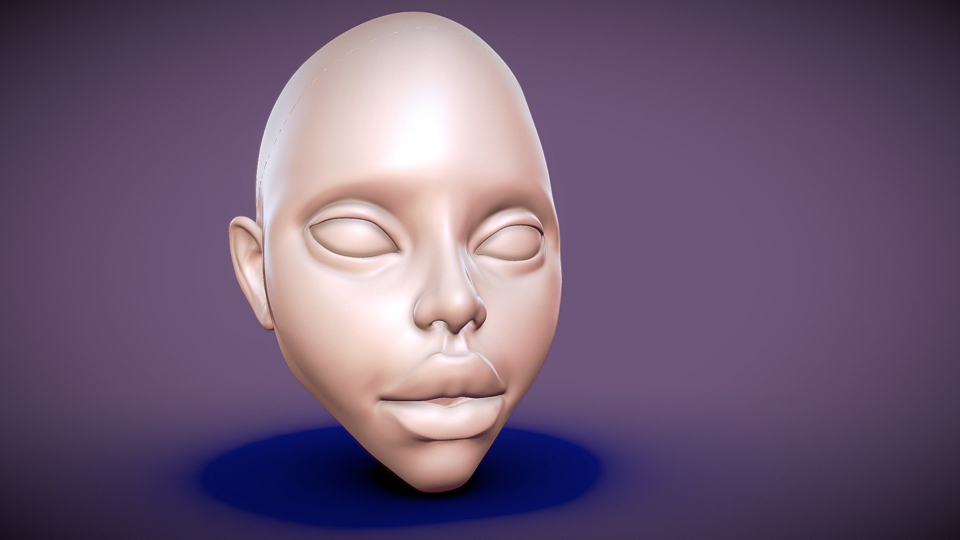 Doll BJD Head Zoe lascivious lip - 3D model by Print3dburton ...