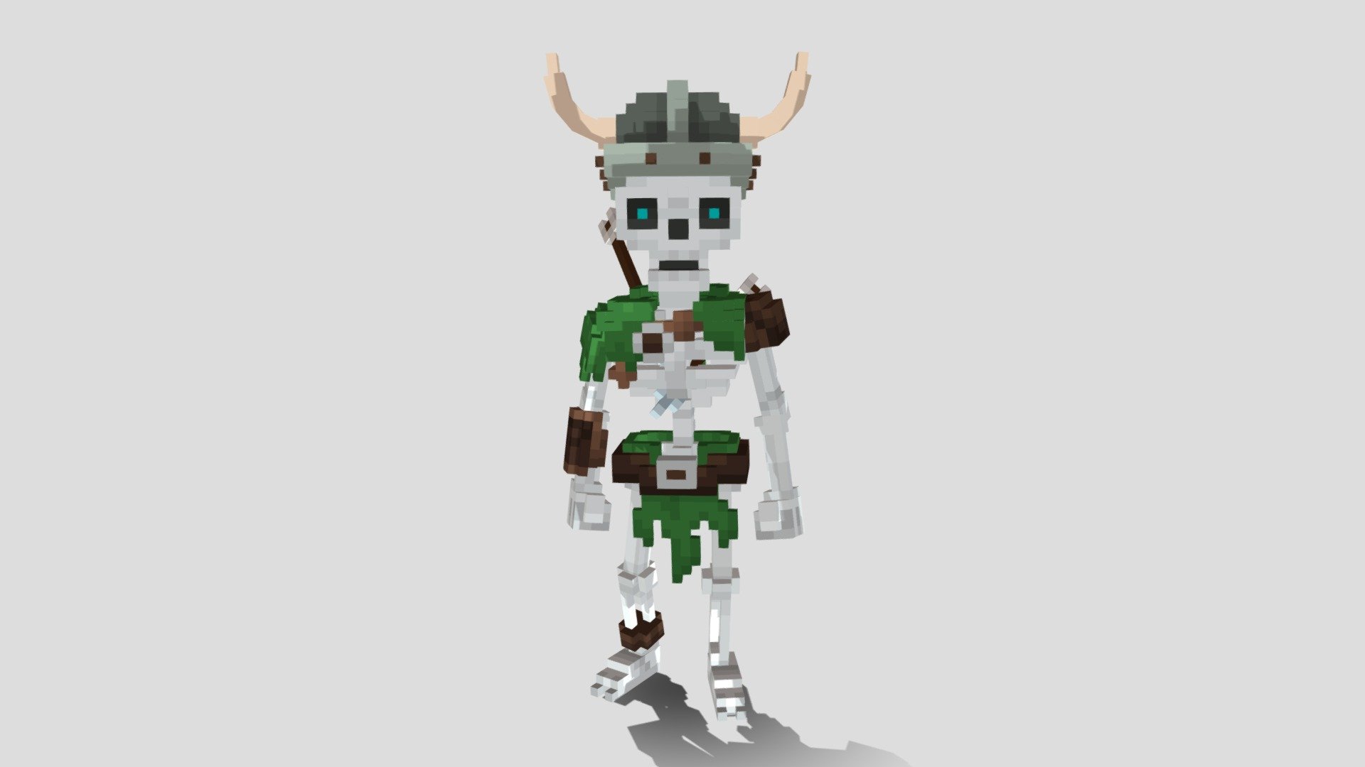 Voxel Skeleton Warrior 4 - 3D Fantasy Character - Buy Royalty Free 3D ...