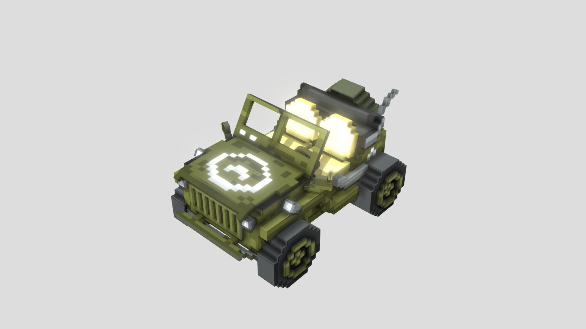 Military Jeep / Jeep (Pixel Style) - Download Free 3D model by SILVER ...