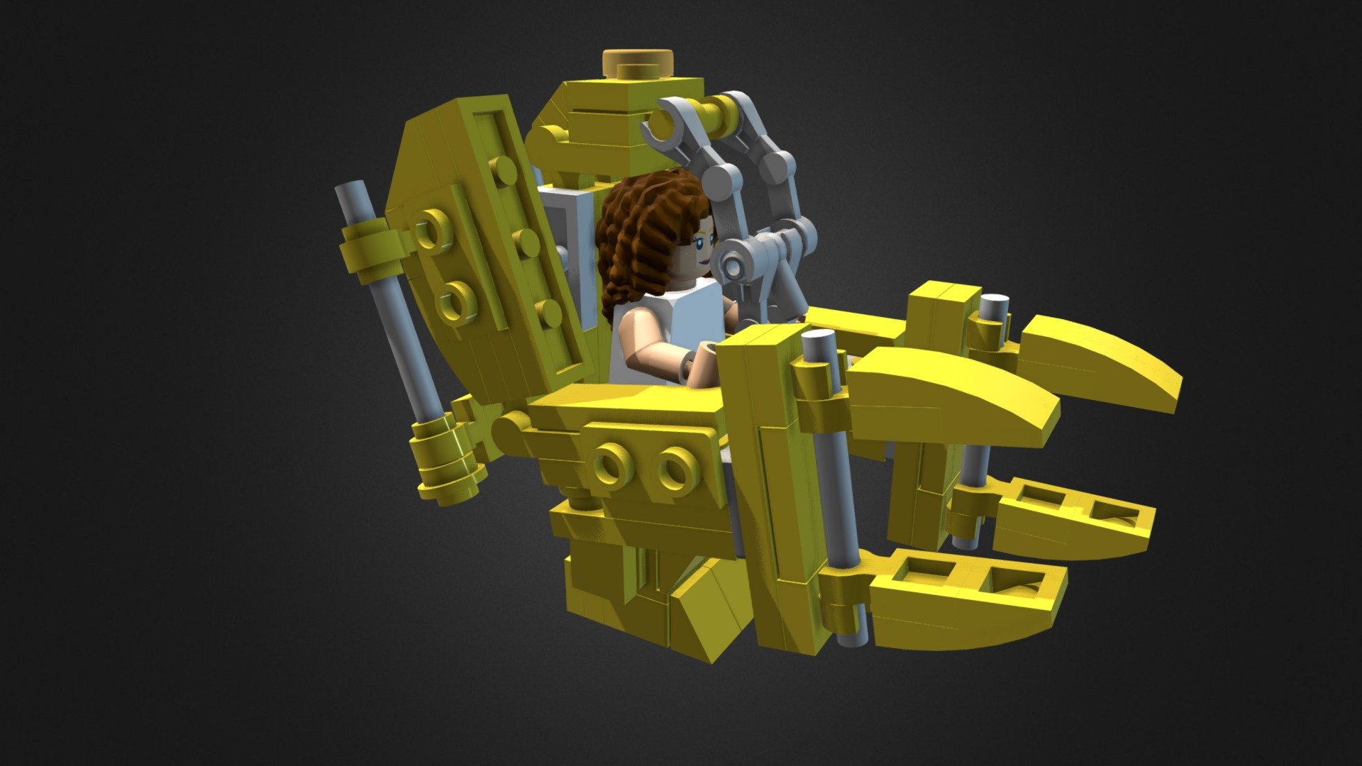 Lego power loader mini-fig scale - 3D model by dansbrickbuilds [3d75ab6 ...
