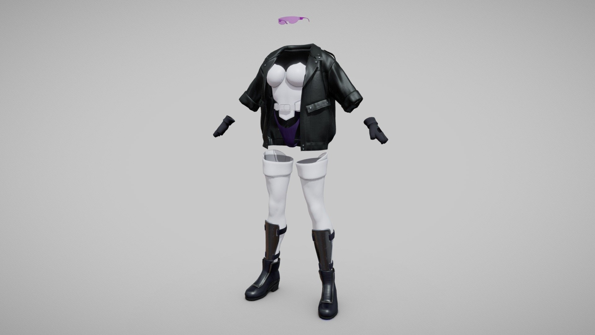 GITS Motoko Kusanagi Outfit costume set - Buy Royalty Free 3D model by ...