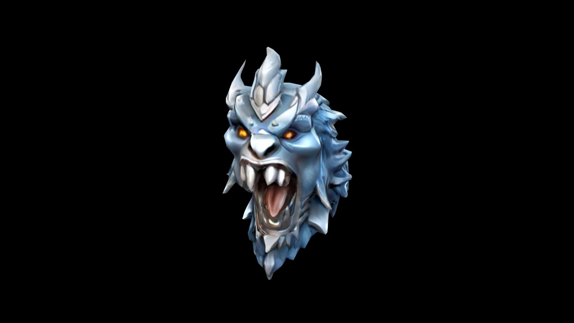 An illustration of an angry, roaring blue lion m - Download Free 3D ...