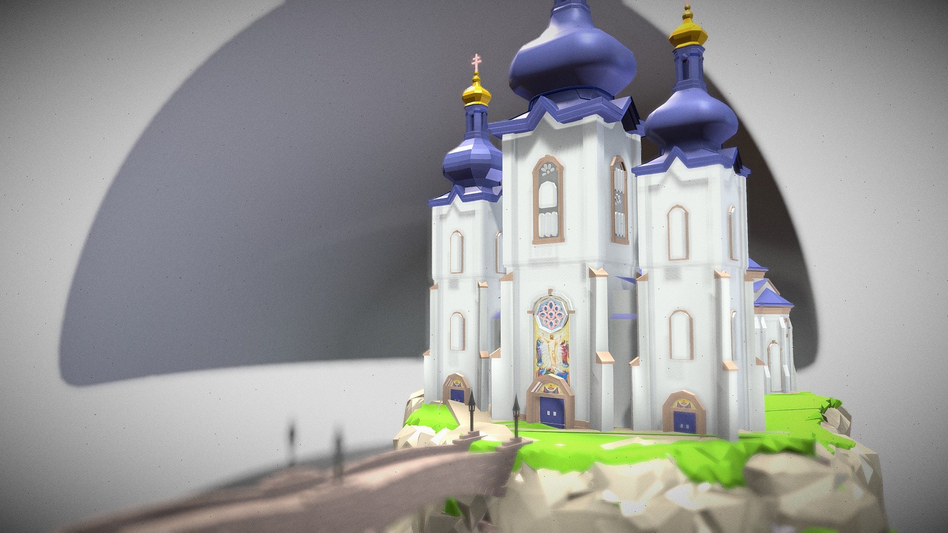 lowpoly church scene - Download Free 3D model by packy films ...