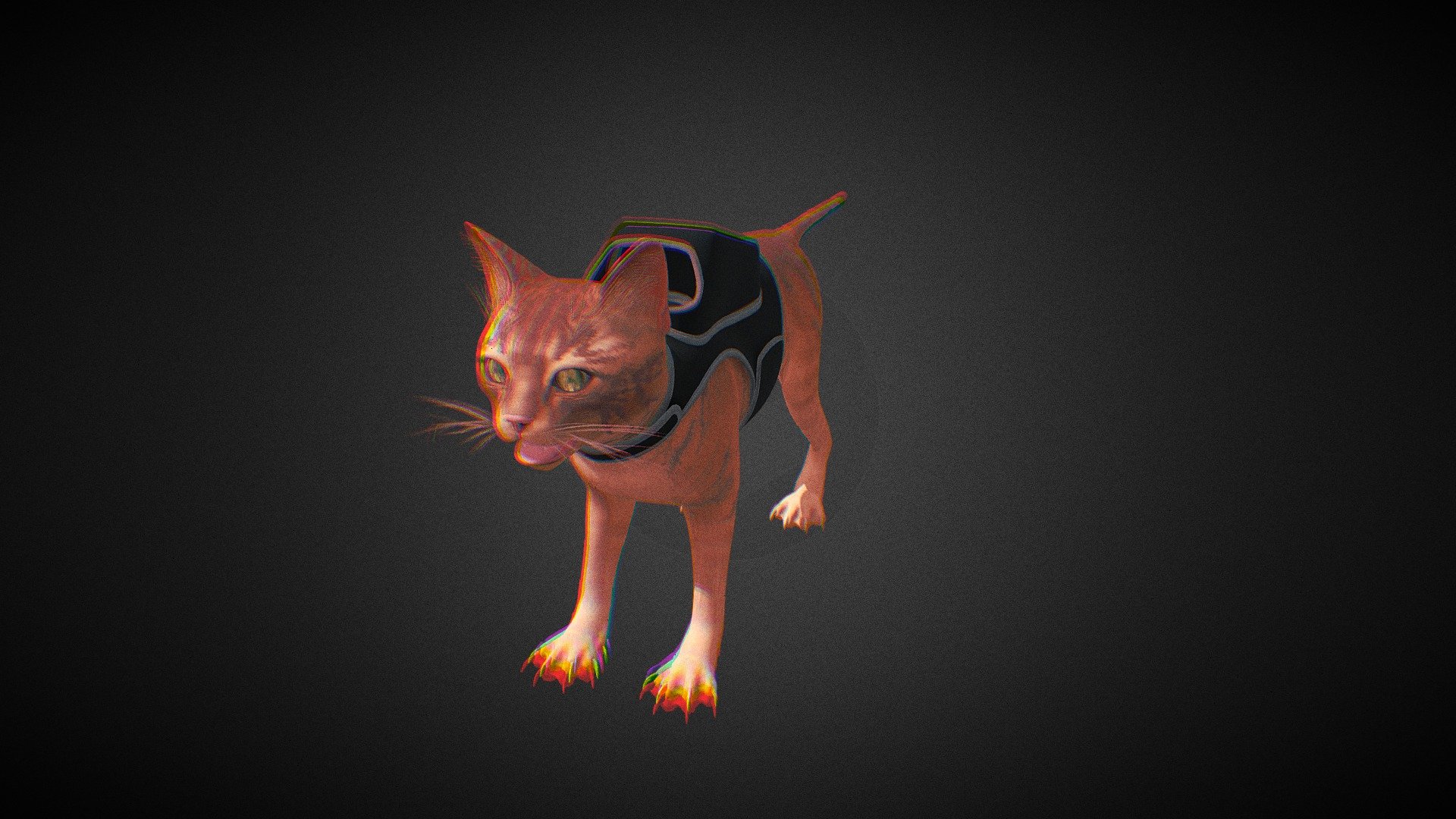 Stray Cat With Backpack - Download Free 3D model by Jakss™ (@jakss ...