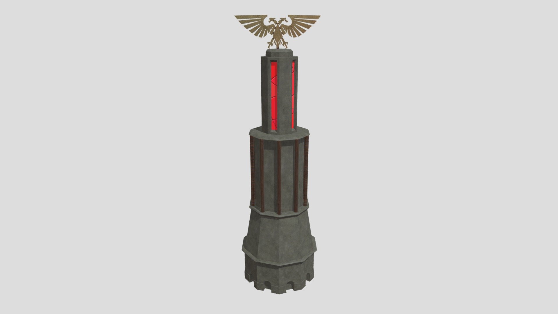 40k tower with logo - 3D model by nikotz [3d812ad] - Sketchfab