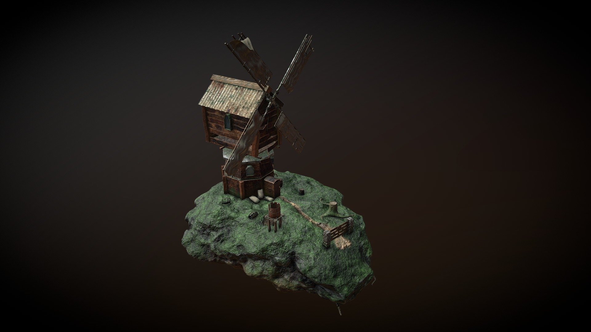 Windmill - 3D model by Oluwafisayo [3d84507] - Sketchfab