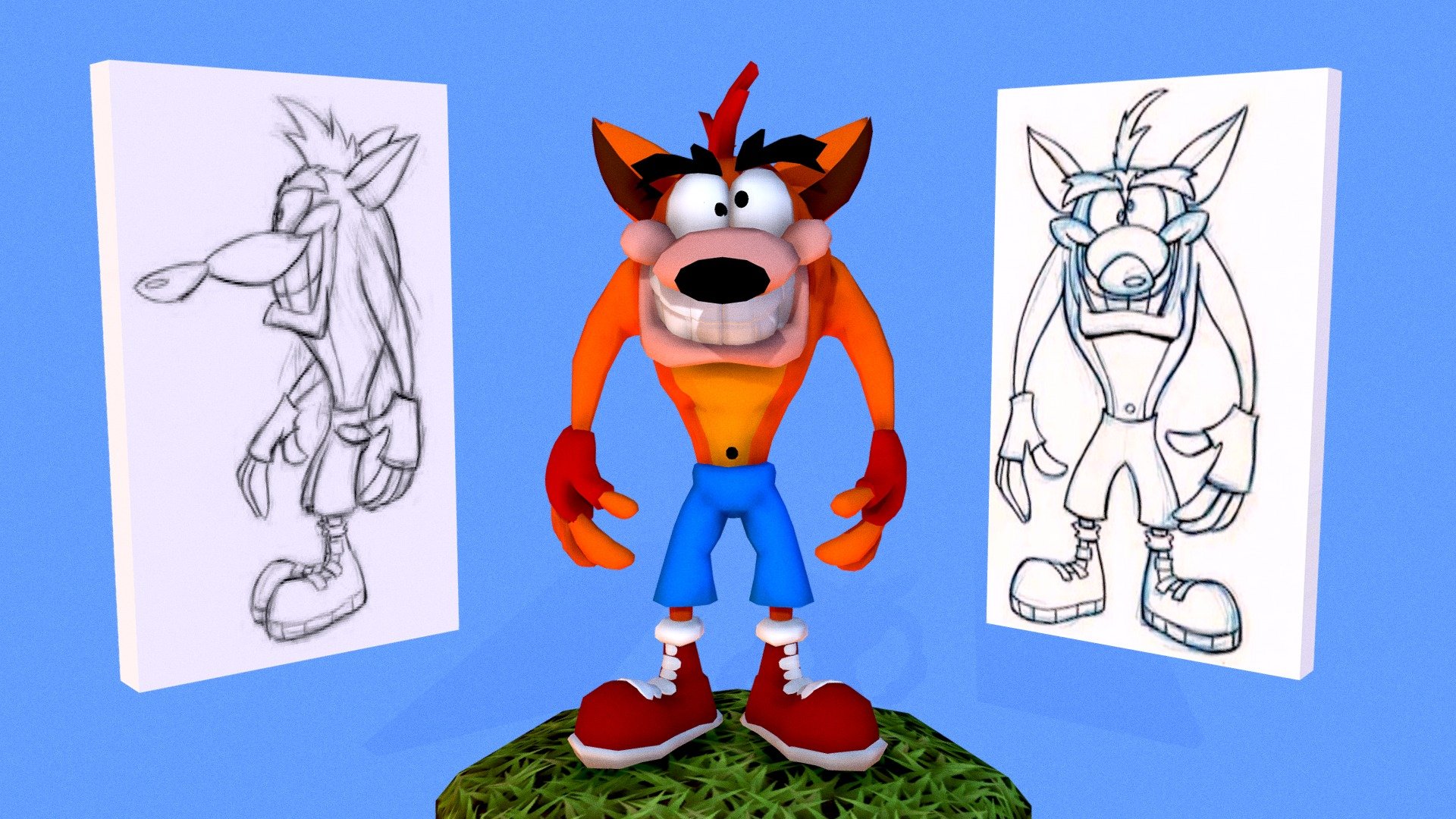 Crash Bandicoot Model (Charles Zembillas Style) - 3D model by mbernal1 ...