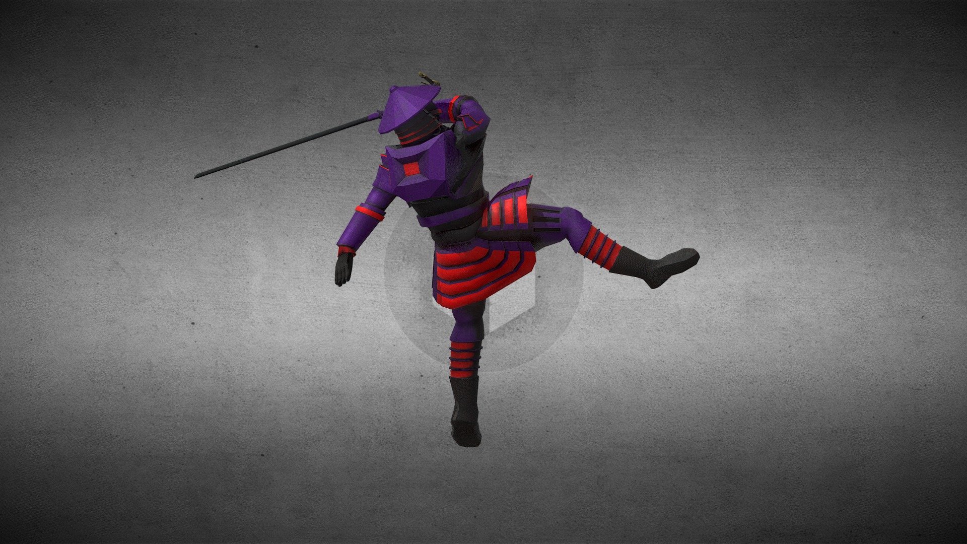CyberPunk Samurai - 3D model by Ethica [3d88d76] - Sketchfab
