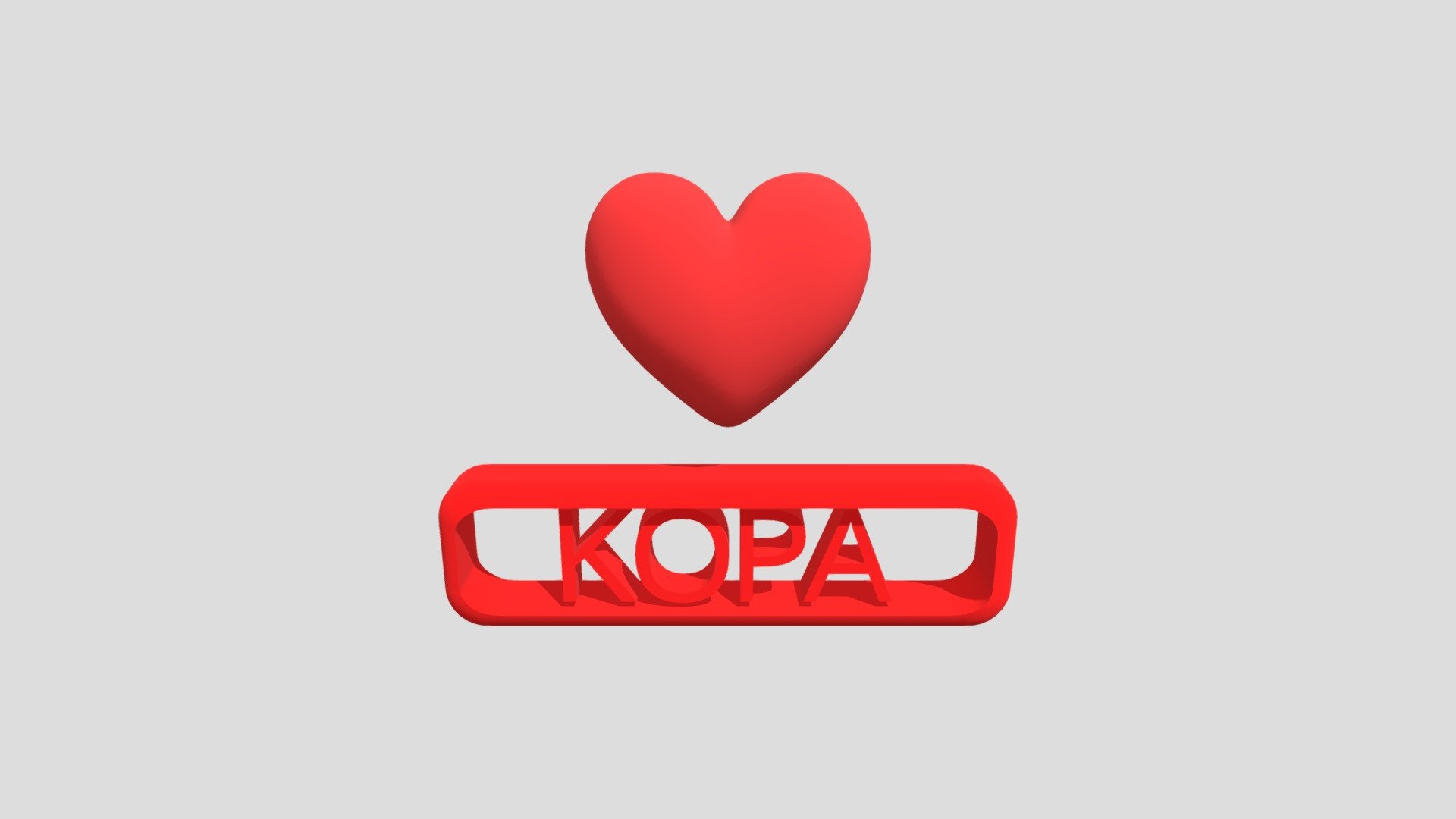 KOPA Heart Logo - 3D model by pspman1313 [3d88e8d] - Sketchfab