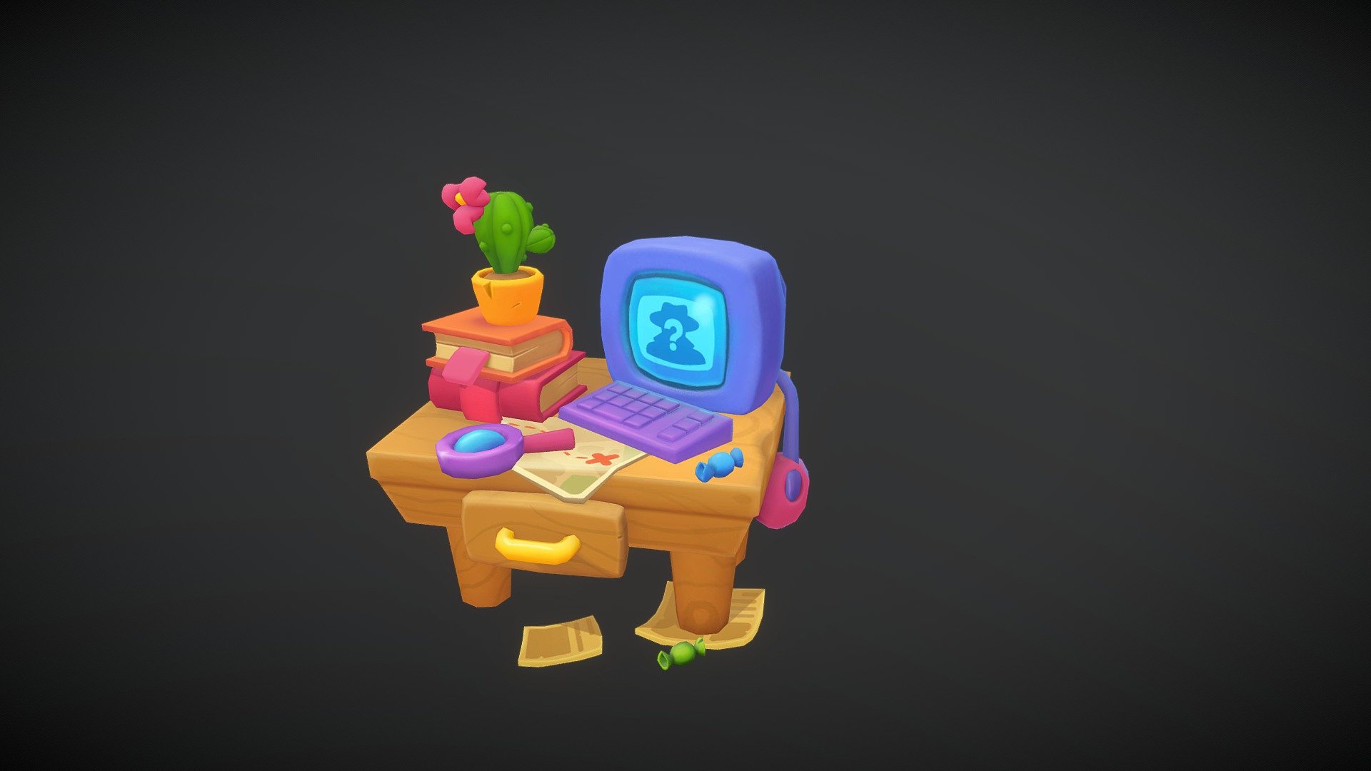 Stylized Mini Computer Diorama - 3D model by elifnurozturk.id [3d89b2a ...