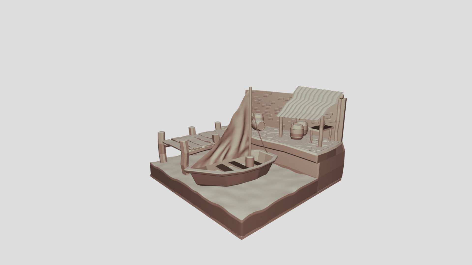 mideval fishing dock - 3D model by Joseph Mathew (@joeymatty) [3d8b2dd ...