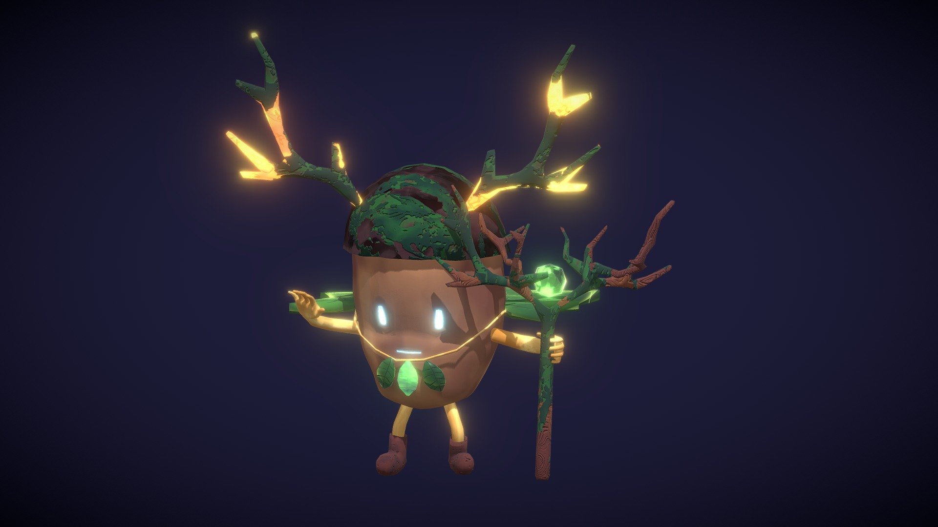 Potato Druid, Elder Tato (low poly) - 3D model by EANumberOne [3d8b595 ...