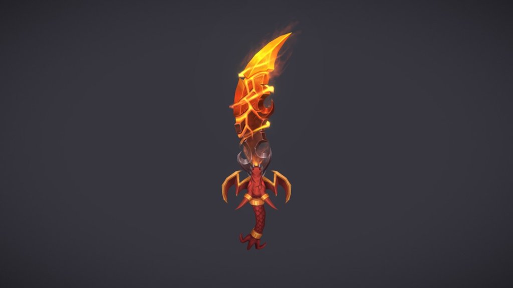 Red dragon-shaped sword - 3D model by schauer [3d90024] - Sketchfab
