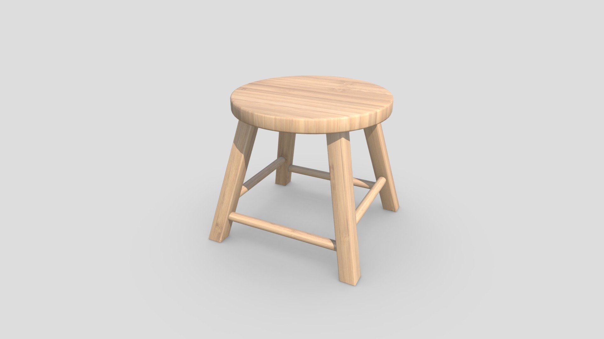 Wooden Stool - Download Free 3D model by Pickle55100 [3d91646] - Sketchfab