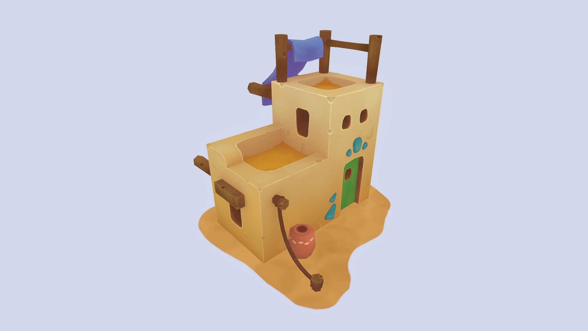 Sand House - 3D model by Sonja Piljek (@SonjaP) [3d93834] - Sketchfab
