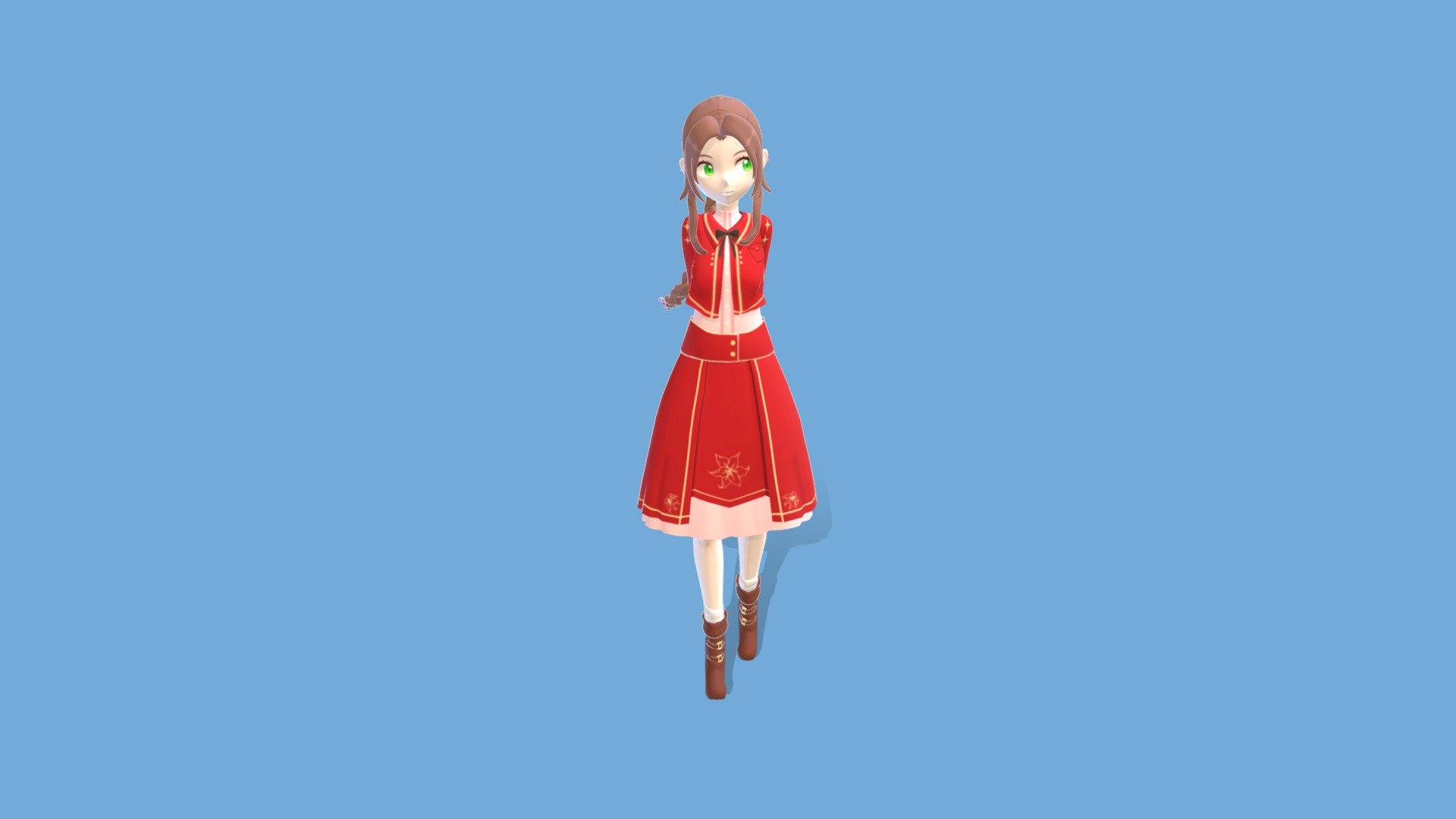 Aerith Gainsborough Genshin Impact Style - 3D model by Kiwicem [3d95f21 ...