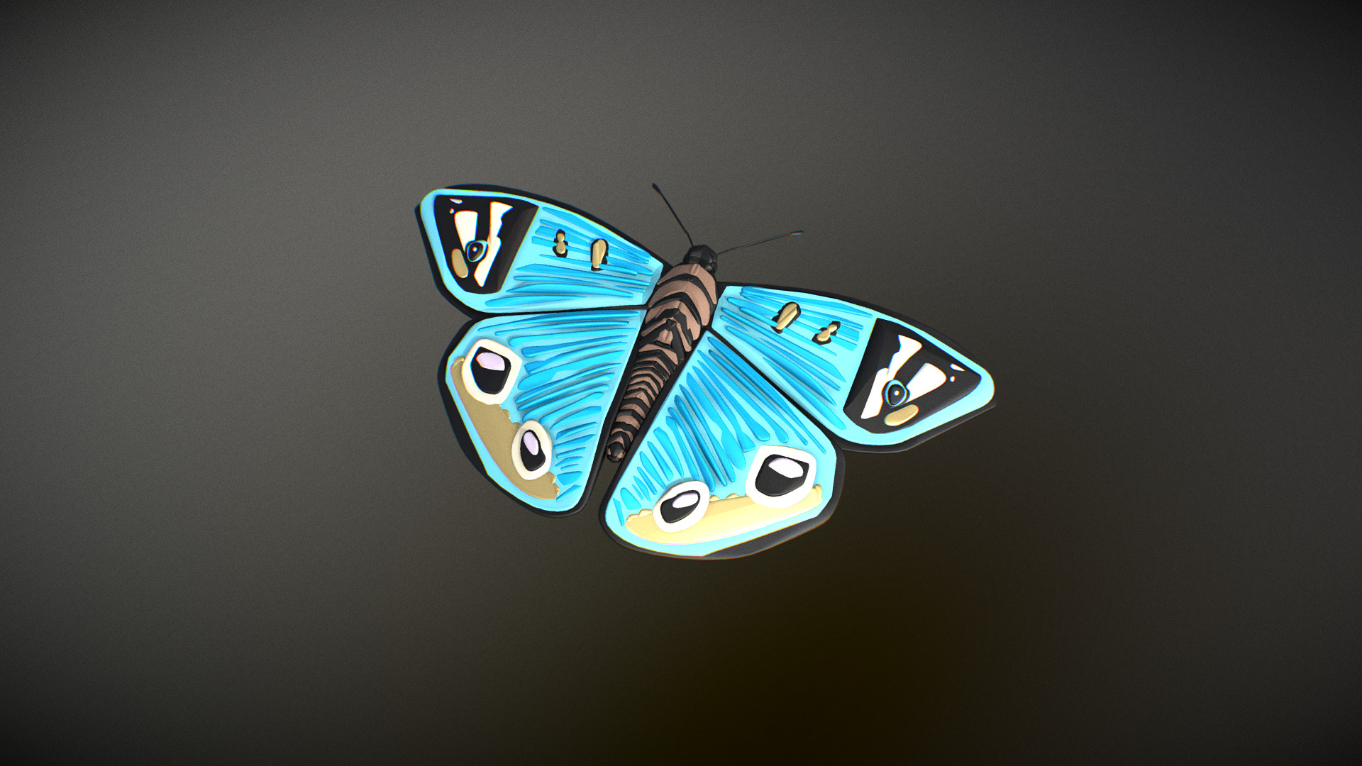 Butterfly - 3D model by alecz1k [3d9919b] - Sketchfab