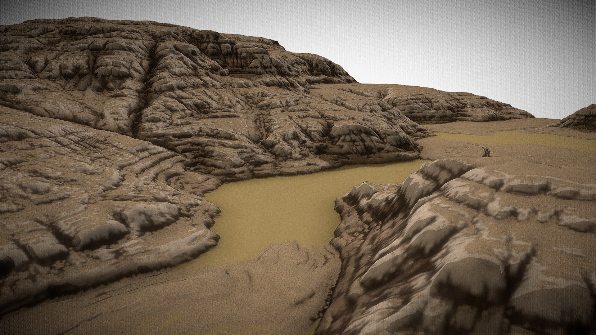 Landscape Mountain Cliff Terrain #12557 - Buy Royalty Free 3D model by ...