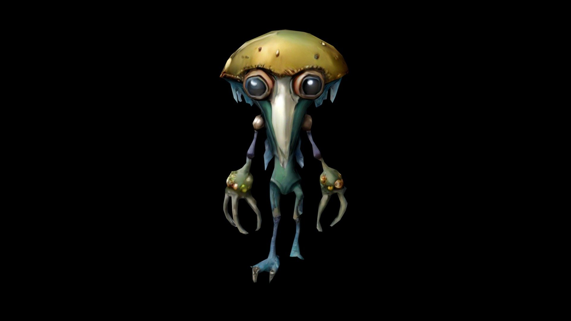 "The Multi-Armed Creature with Large Eyes and a - Download Free 3D ...