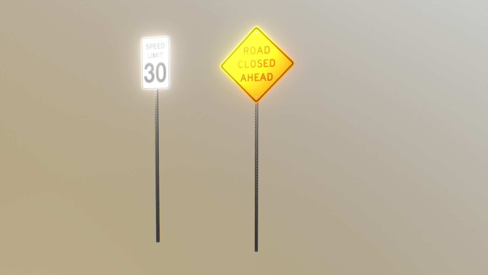 Traffic signs - Buy Royalty Free 3D model by I3D (@I3D99) [3da52d3 ...