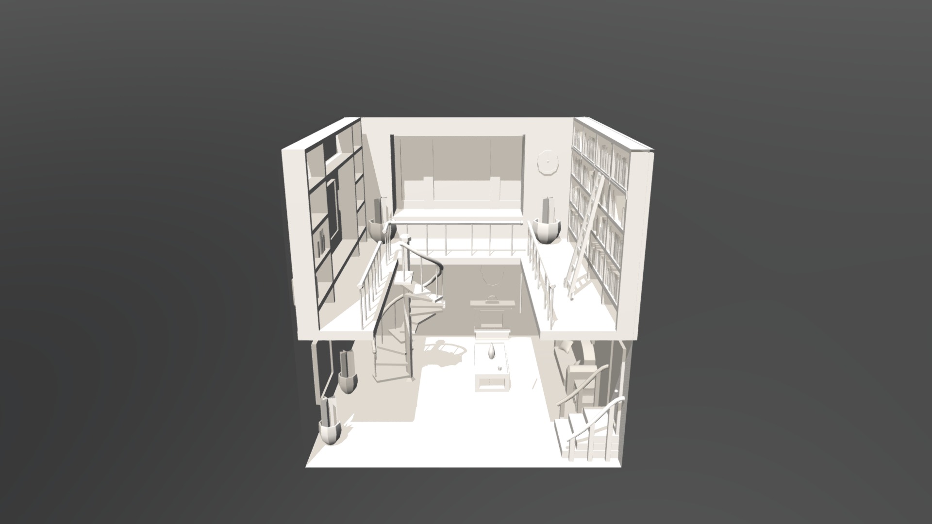 Home Library - 3D model by SilvaFox [3da77c4] - Sketchfab