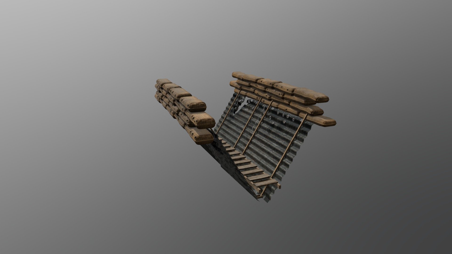 World War One Trench - 3D model by dbarney1985 [3da8d26] - Sketchfab