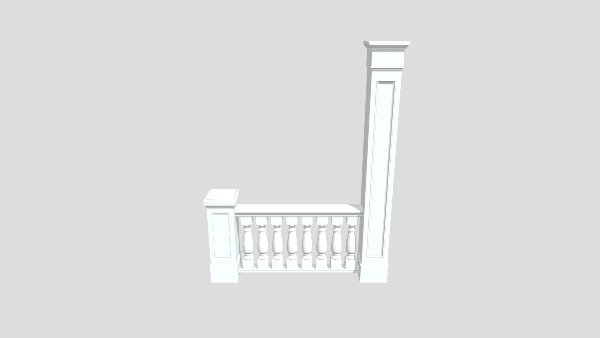 Balustrade - 3D model by rjl5300 [3da9569] - Sketchfab